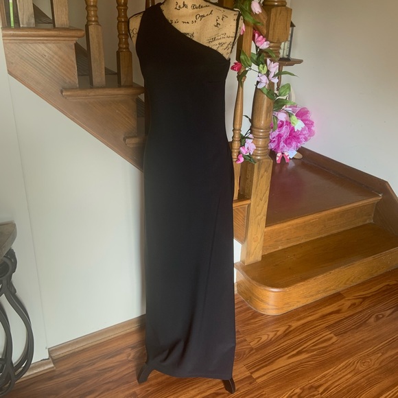 Boston Proper | Dresses | Boston Proper Long Black Dress With Deep Side ...